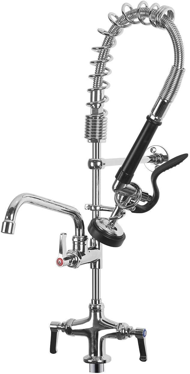 Commercial Kitchen Pre-Rinse Spray Tap POUGEO Pedestal Mini High ...