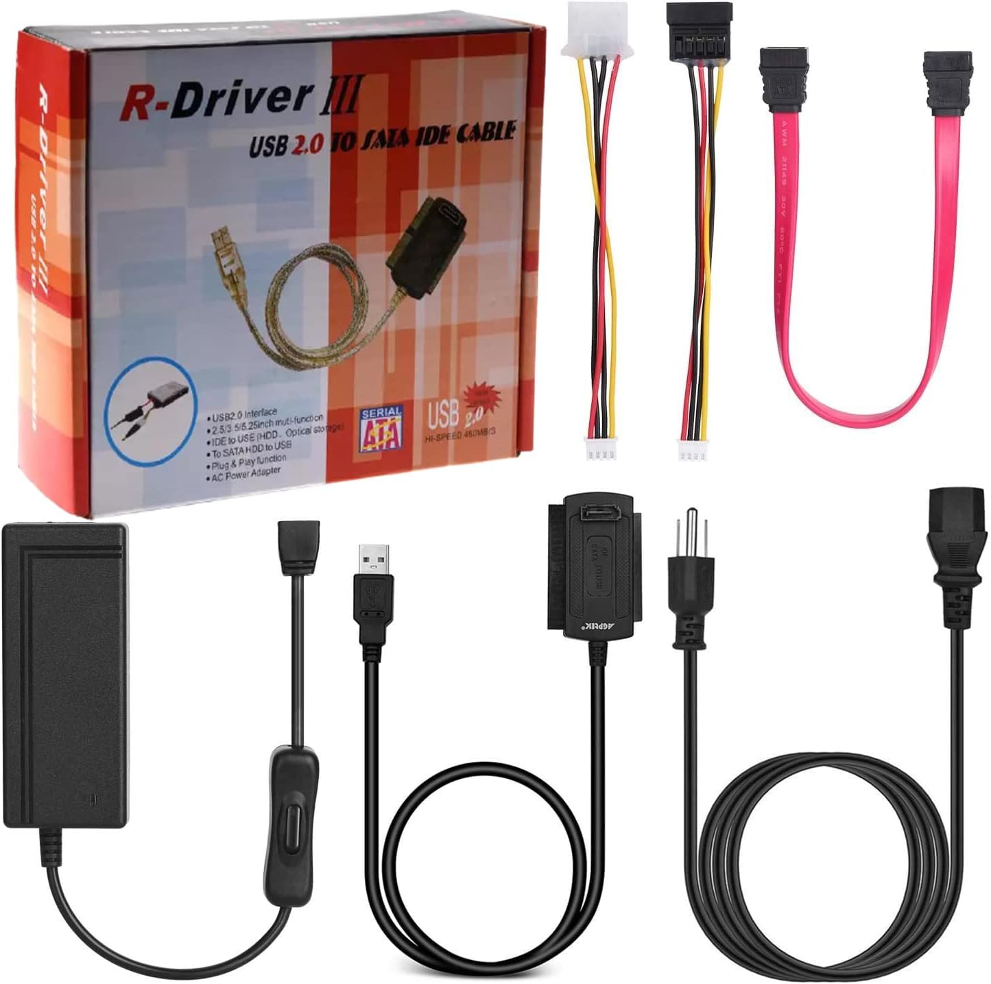 SANOXY SATA/IDE/PATA to USB Adapter Cable for 2.5" / 3.5" Hard Drive ...