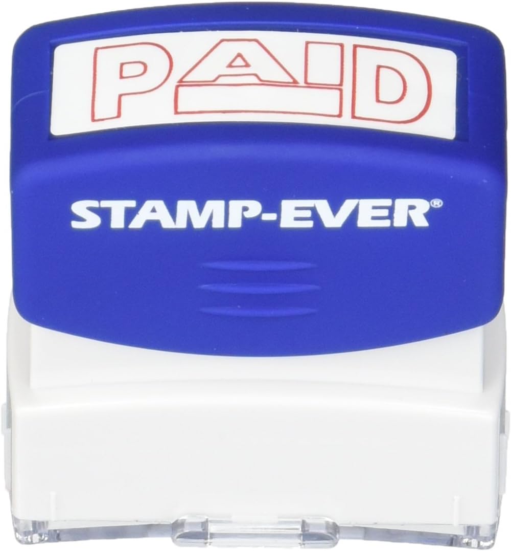 Amazon.com : Stamp-Ever Pre-Inked Message Stamp, Paid, Stamp Impression ...