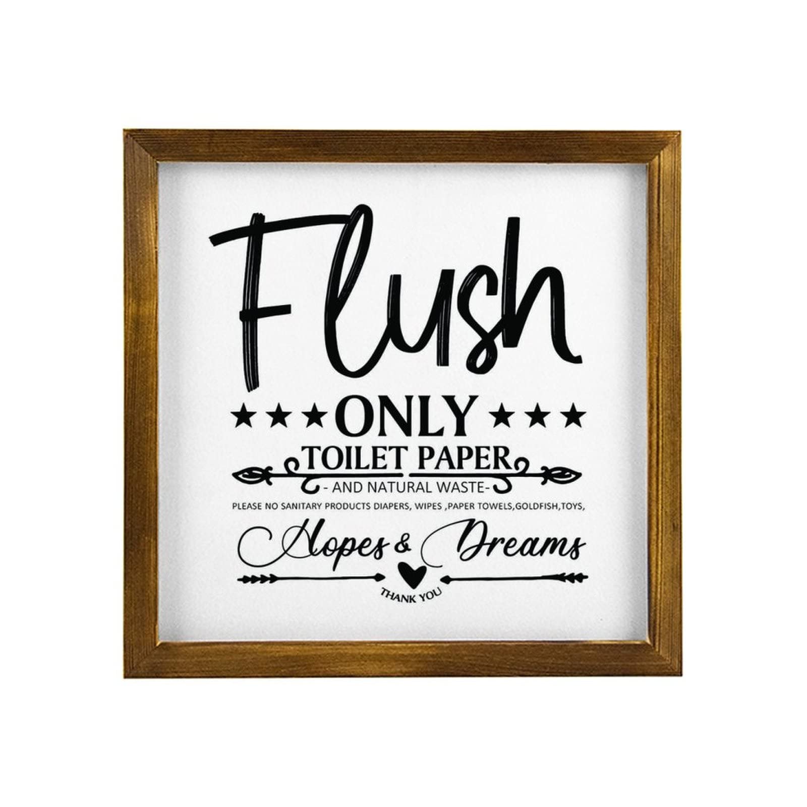 Buy by Unbranded Do not Flush Sign, Toilet Paper only, Funny Bathroom ...