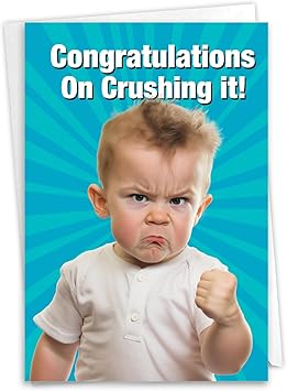 Amazon.com : NobleWorks, Funny Congratulations Greeting Card with 5 x 7 ...