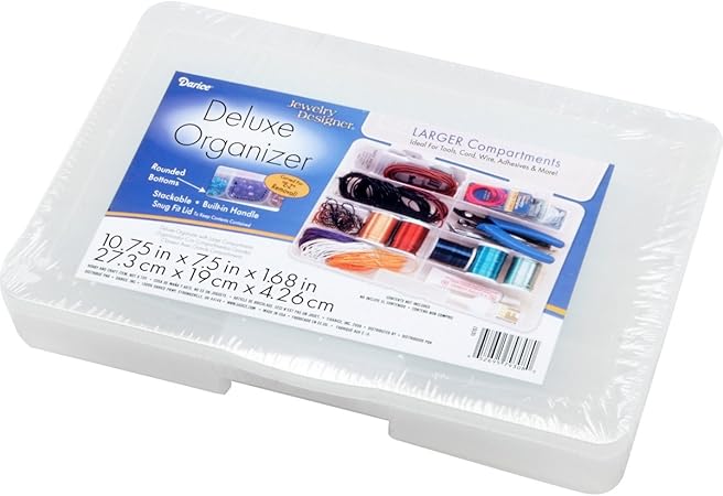 Amazon.com: Darice 10767 Deluxe Bead Organizer 8 Compartment : Arts ...