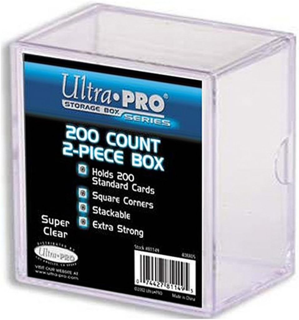 Amazon.com: 2-Piece 200 Count Clear Card Storage Box : Toys & Games