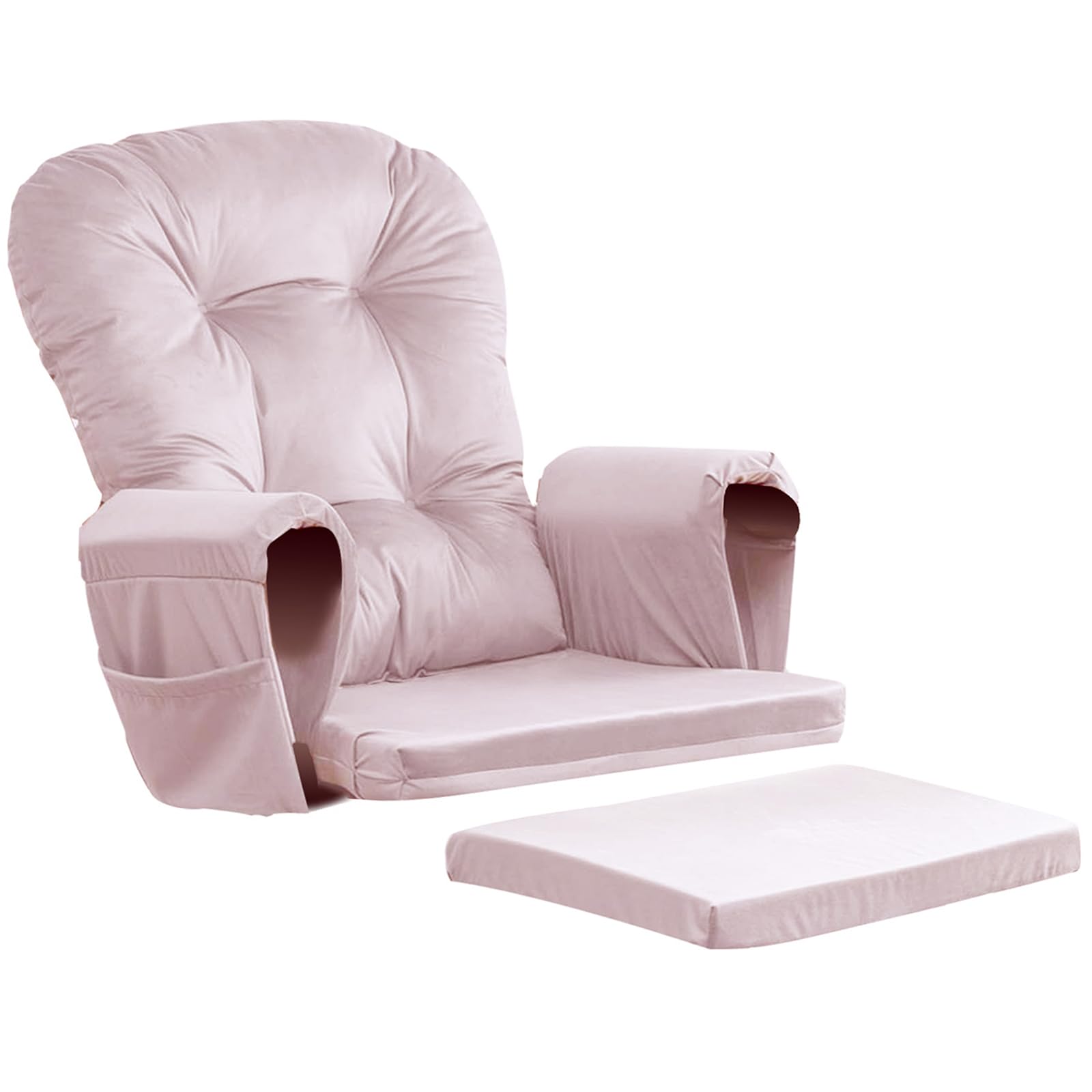 Amazon.com: BECHAEO 5PCS Rocking Chair Cushions Thick Soft Velvet ...