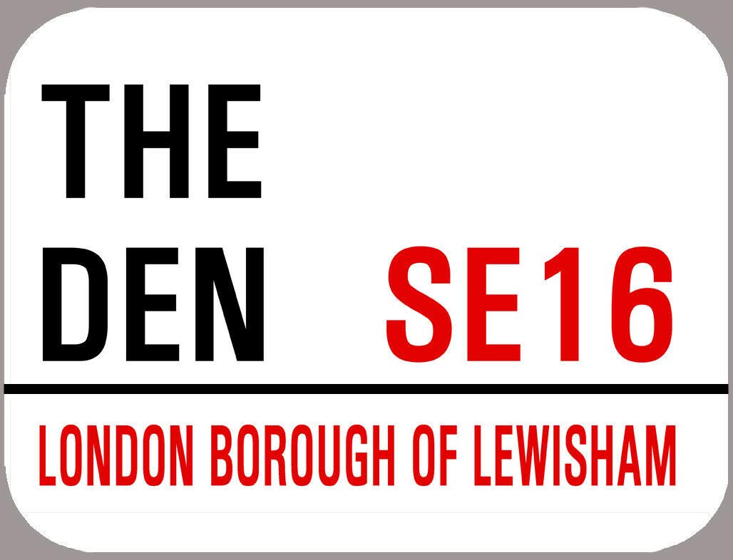 Buy The Den Metal Football St Sign Millwall Metal Plate Plaque Aluminum ...