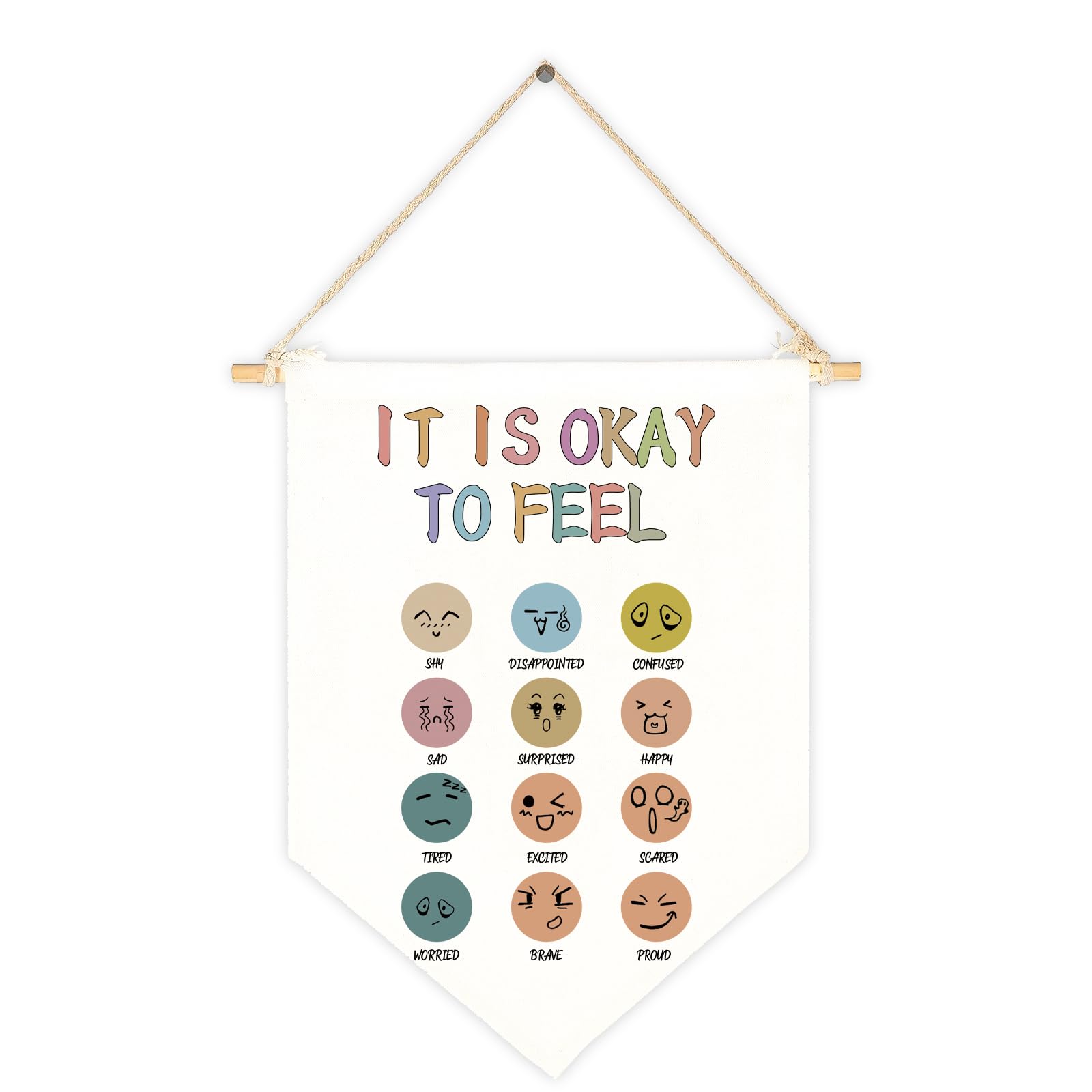 It is Okay to Feel Classroom Poster Mental Health Wall Hanging Boho ...
