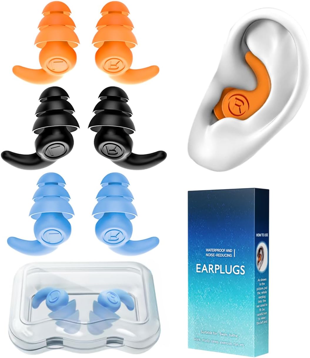 Amazon.com: Gyonyx 4 Pairs Silicone Adult Ear Plugs for Swimming ...