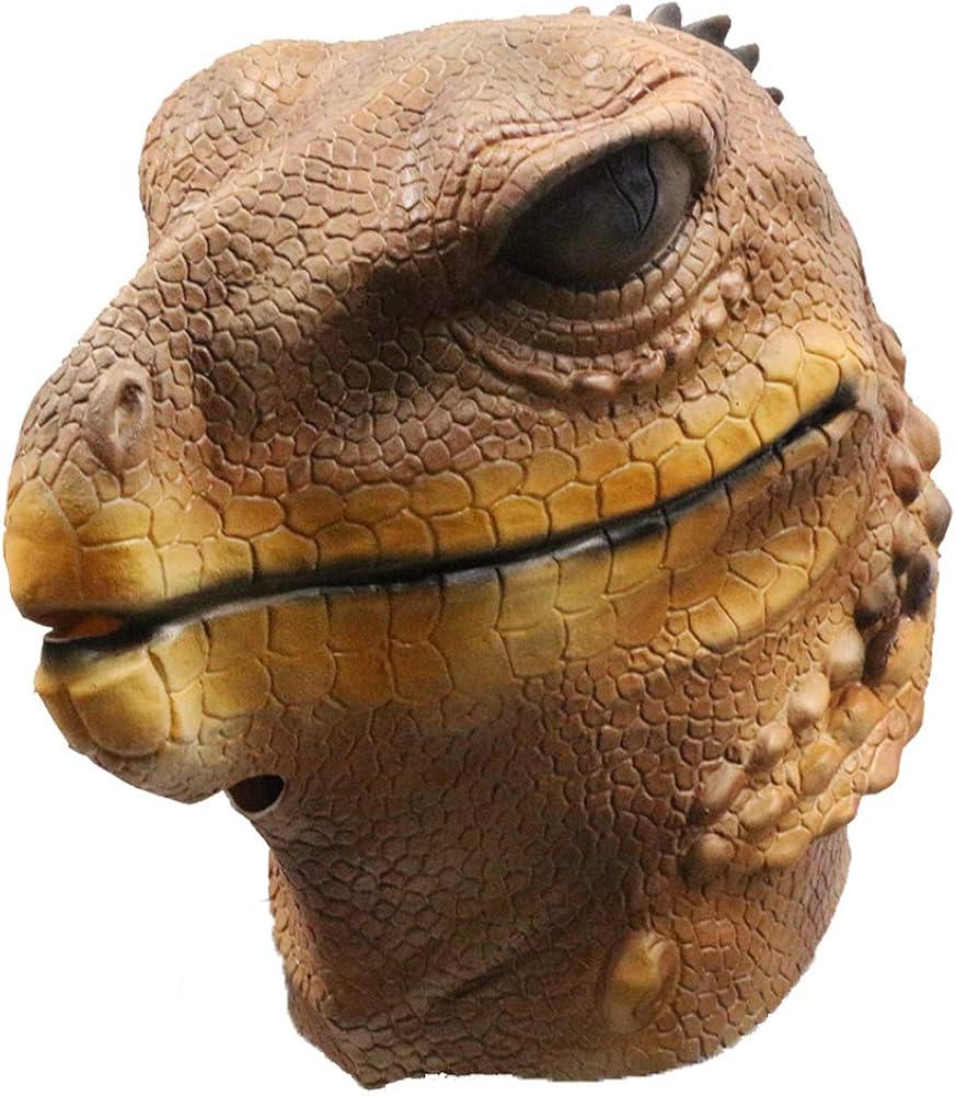 Amazon.com: Lizard Mask Adult Latex Reptiles Animal Head Lizard Ghecko ...