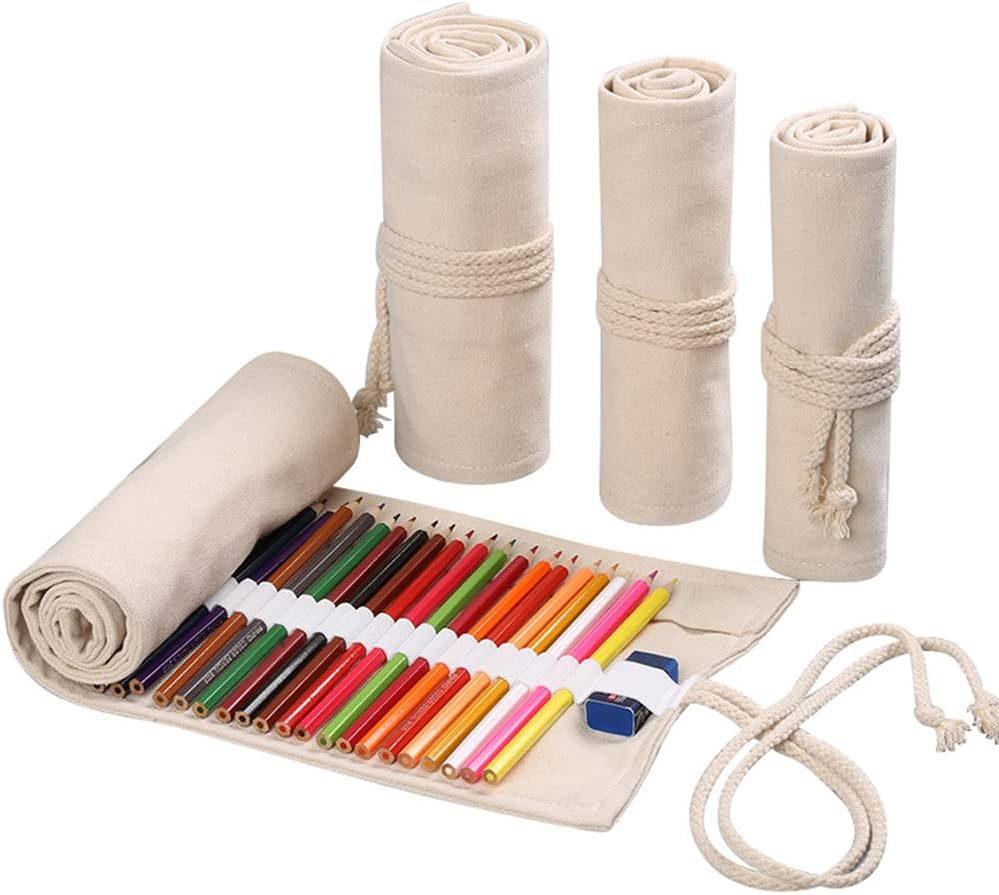 Amazon.com: DIYOMR 24/36/72 Slots Pencil Wrap Pencil Rolls, Artist ...