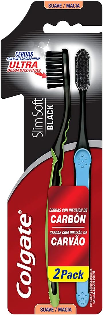 Colgate Cepillo Dental Slim Soft, Black : Amazon.com.mx: Salud y ...