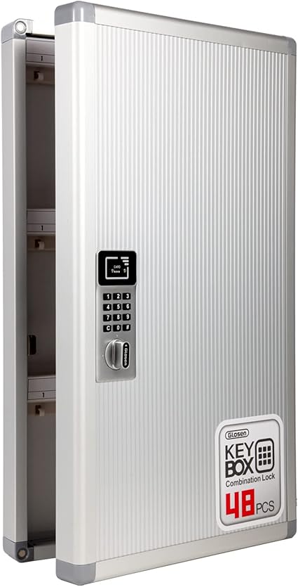 Glosen Key Organizer Lock Box with Combination Lock, Key Box Wall Mount ...