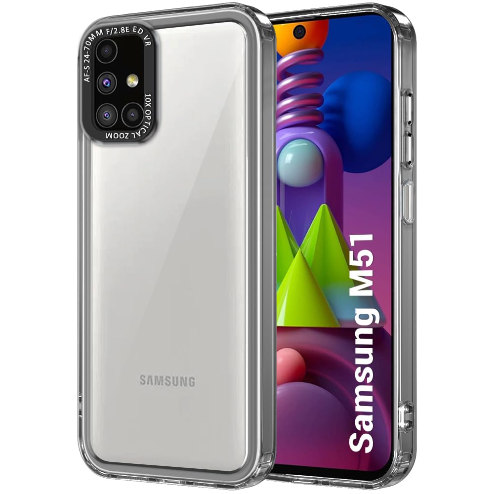 TheGiftKart Hybrid Shockproof Samsung Galaxy M51 Back Cover Case | Stylish Camera Border ...