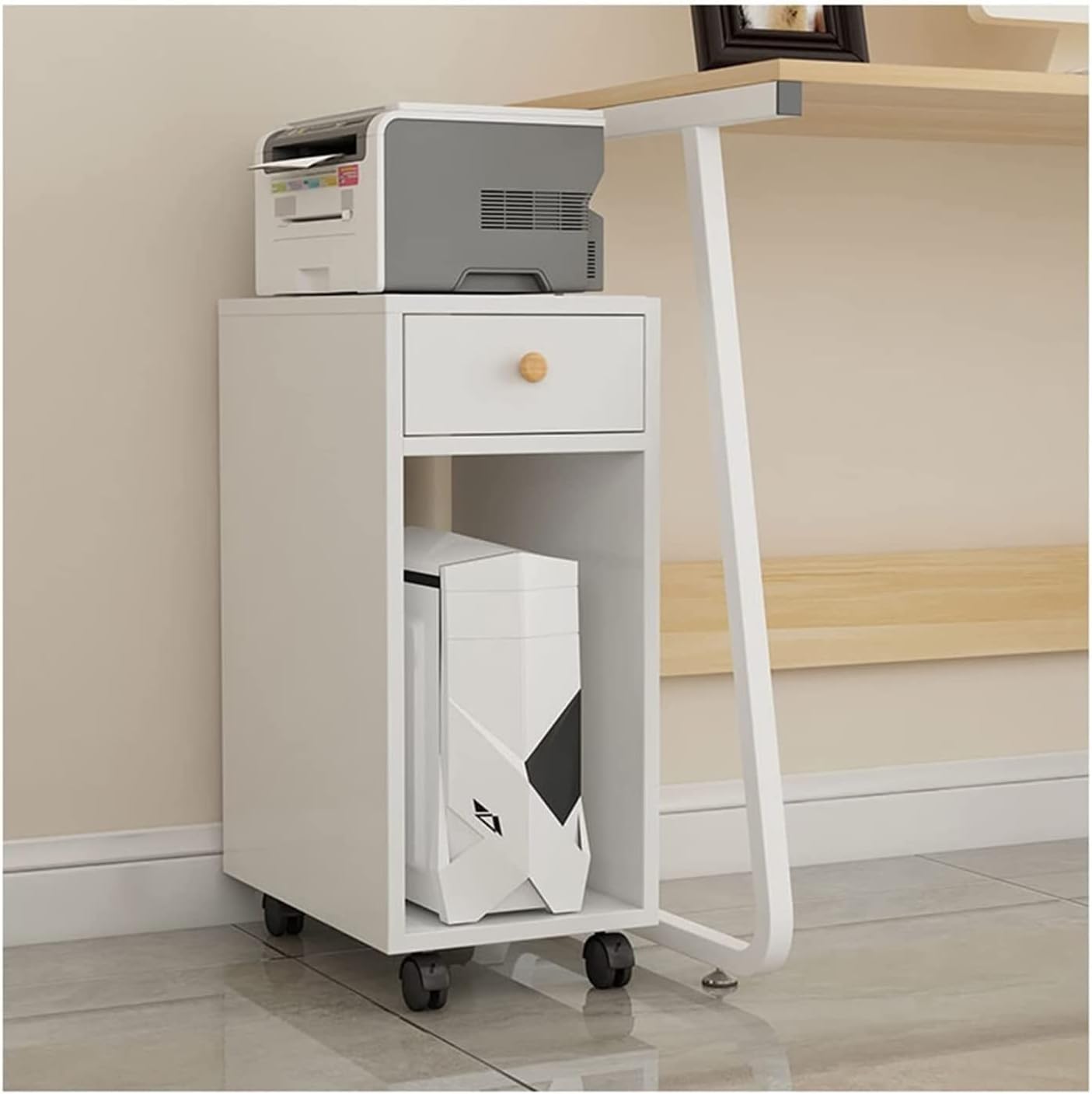Amazon.com: Computer tower stand Computer Tower Stand Printer Table Cpu ...