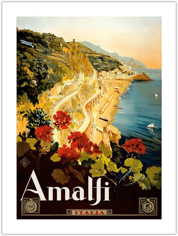 Amazon.com: Amalfi Italia - Campania Italy - Vintage Travel Poster by ...