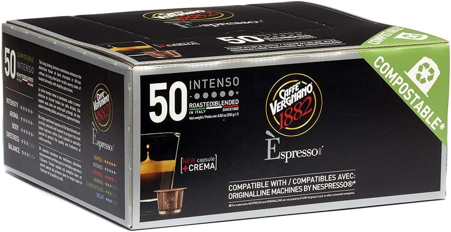 Amazon.com: Caffe Vergnano Intenso Espresso Capsules | Compatible with ...