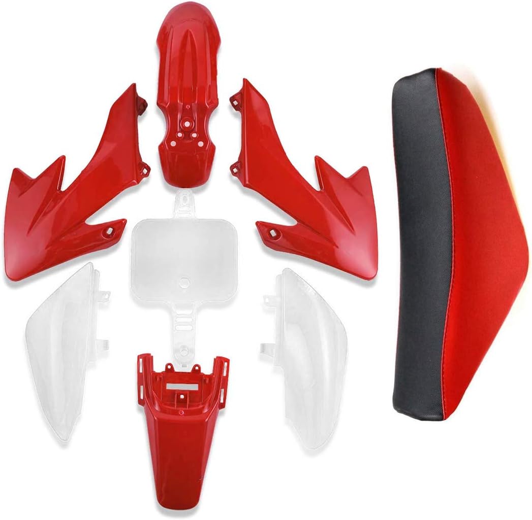 Amazon.com: Dirt Pit Bike Plastics Kit with Seat, XR50 CRF50 Plastic ...