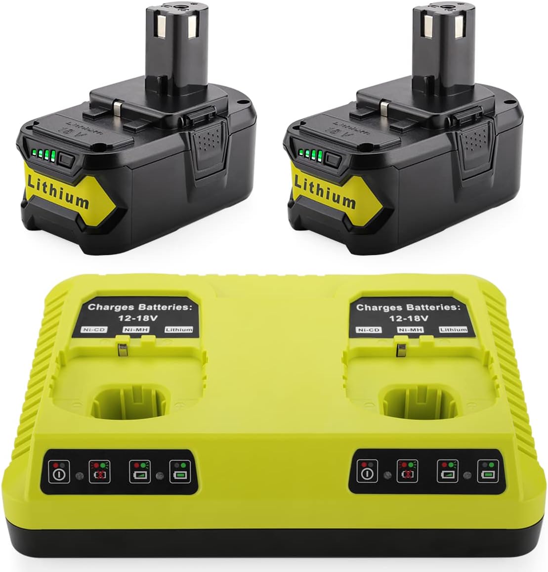 AYTXTG 2Pack 5500mAh P108 for Ryobi 18v Battery for Ryobi Battery 18v ...