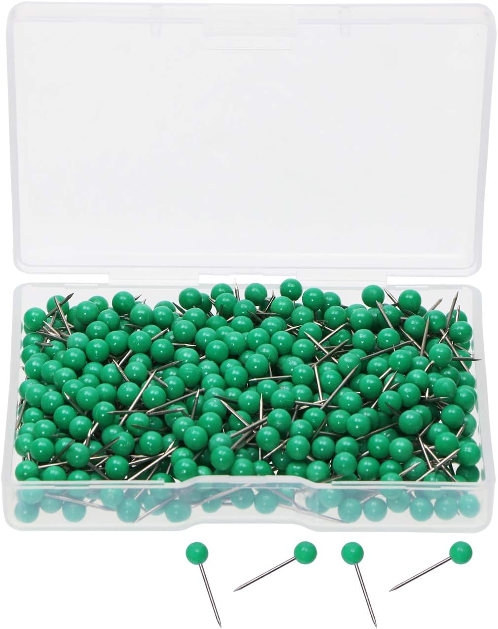 Amazon.com : Map Tacks Push Pins Small Size 300 Packs (Red, 1/8 Inch ...