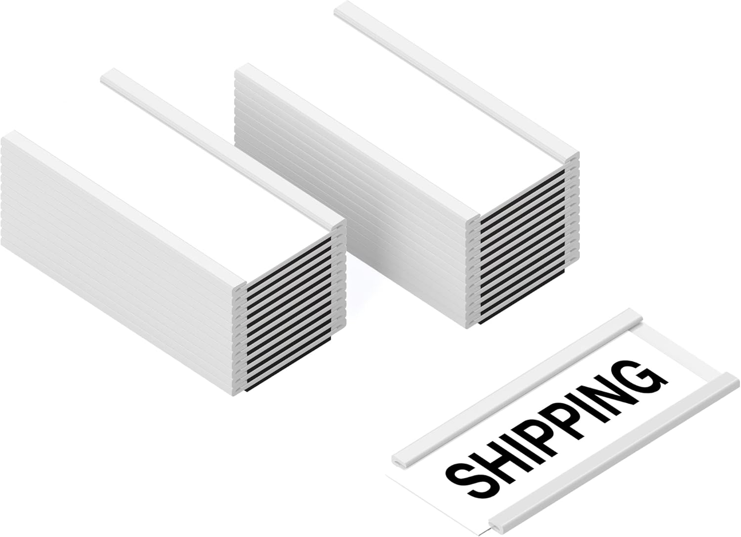 Amazon.com : Magnatag® 1" x 2" White Magnetic Card and Label Holders ...