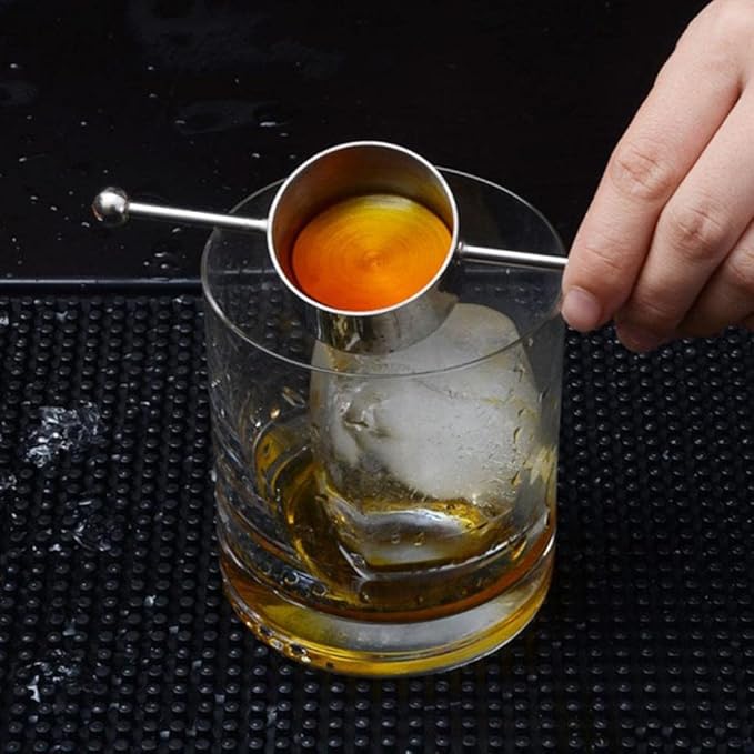 Buy Round Shank Whiskey Measuring Cup Wine 30ml Cocktail Bar Bartender ...