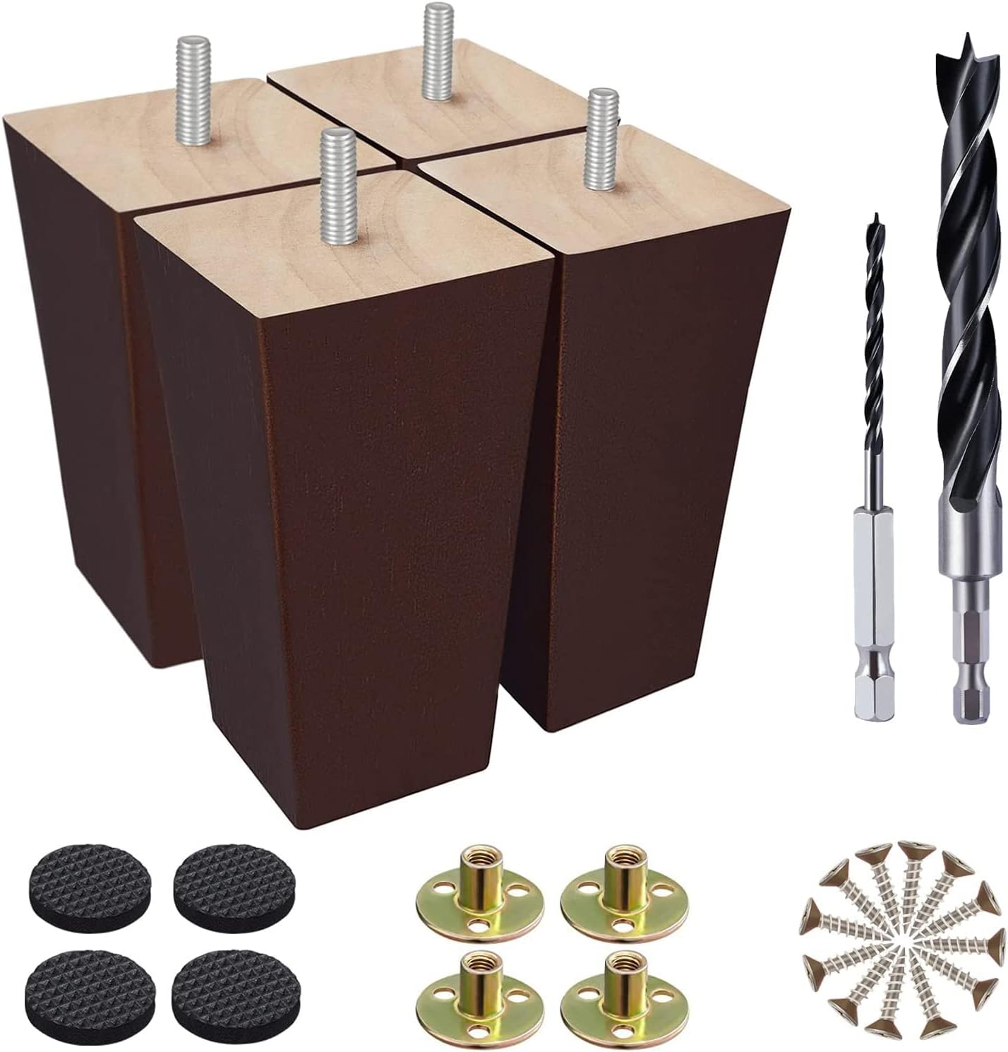 Lomoky 5 in Wood Furniture Legs, Sofa Legs Chair Legs Replacement ...