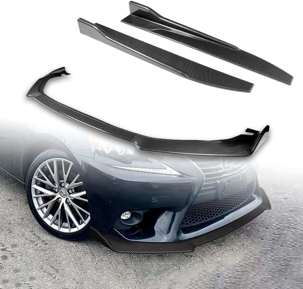 Amazon.com: Q1-TECH, 5PCS Front Bumper Lip + Side Skirt Rocker ...