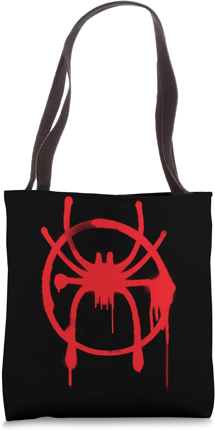 Amazon.com: Marvel Spider-Man Into the Spider-Verse Red Icon Tote Bag ...