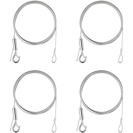 JaneYi 4 Pieces Lighting Suspension Kit Ceiling Light Hanging Wire ...