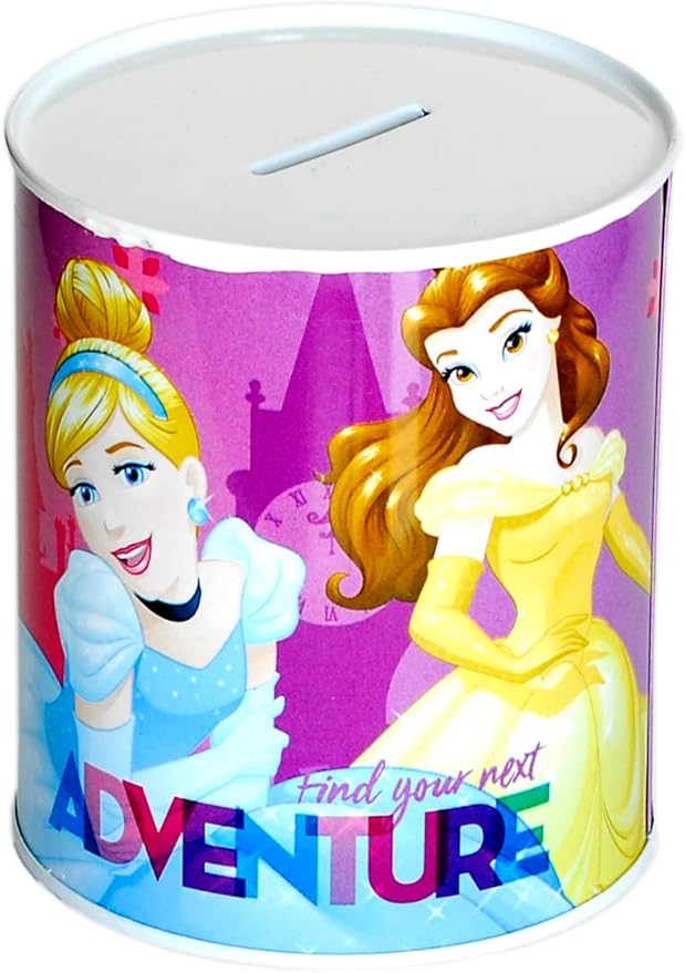 Princesses Adventure Metal Tin Money Box 12 x 10 cm : Amazon.co.uk ...