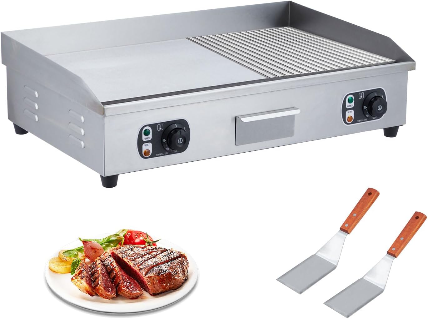 Amazon.com: 3000W 29" Electric Countertop Flat Top Griddle Grill ...
