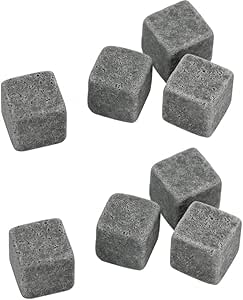Amazon.com: 9 Pcs Granite Ice Cubes, Iced Ice Cube Rocks, Easy to Use ...