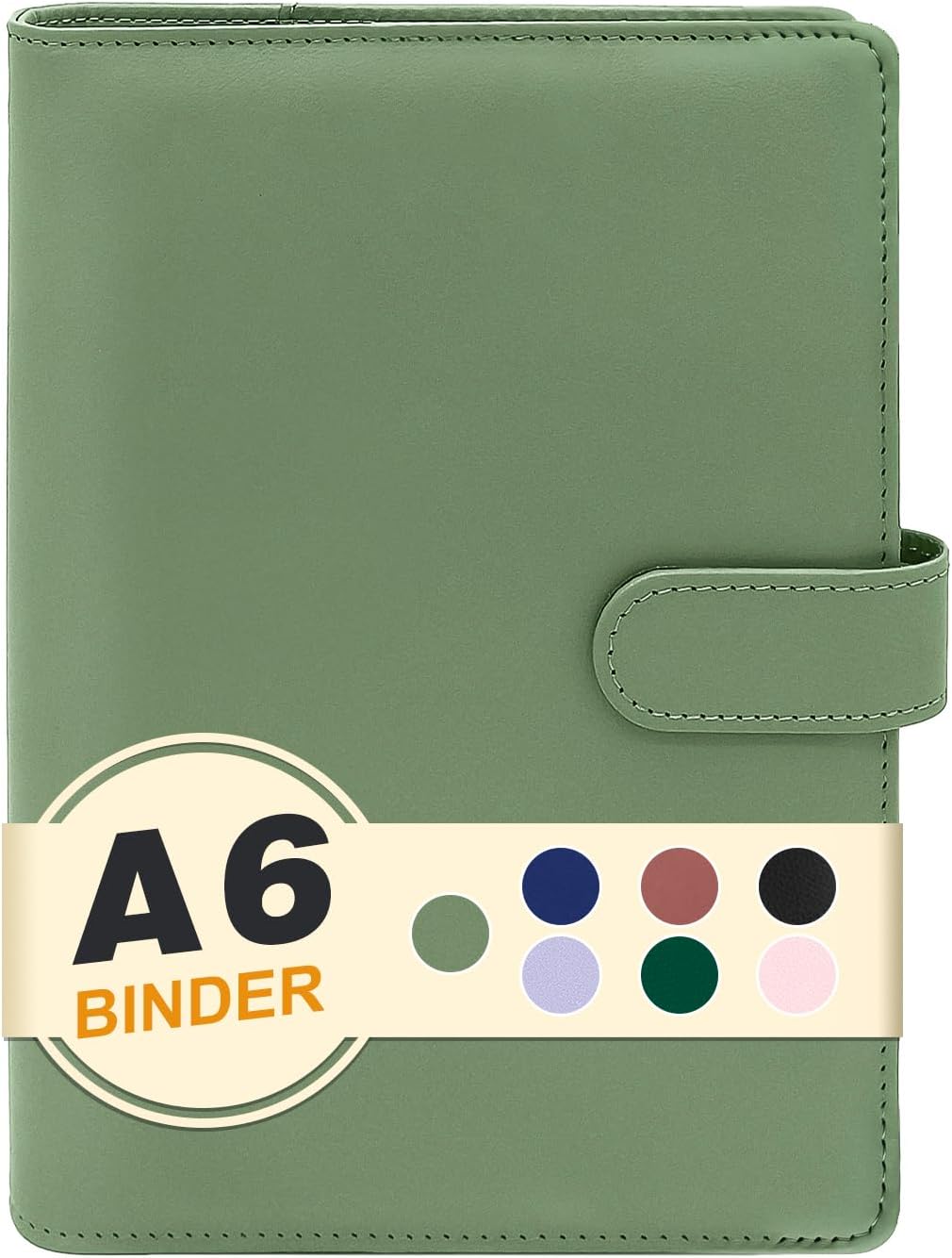 Amazon.com : A6 Refillable 6 Ring Faux Leather Budget Binder,Mini ...