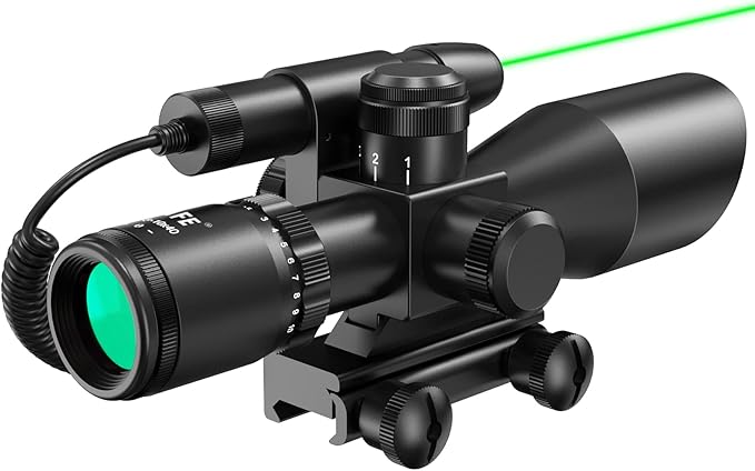 Amazon.com : CVLIFE 2.5-10x40e Red & Green Illuminated Rifle Scope Mil ...