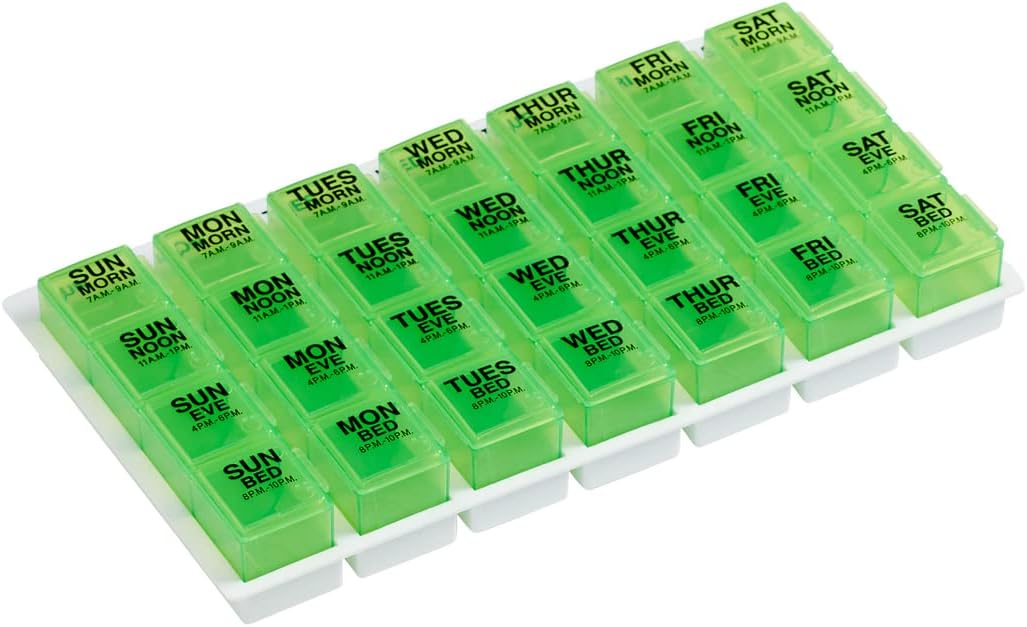 Amazon.com: Ezy Dose Weekly (7-Day) Pill Organizer, Vitamin and ...