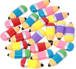 Amazon.com: Honbay 20PCS Mini Pencil Slime Charms Cute Stationery ...