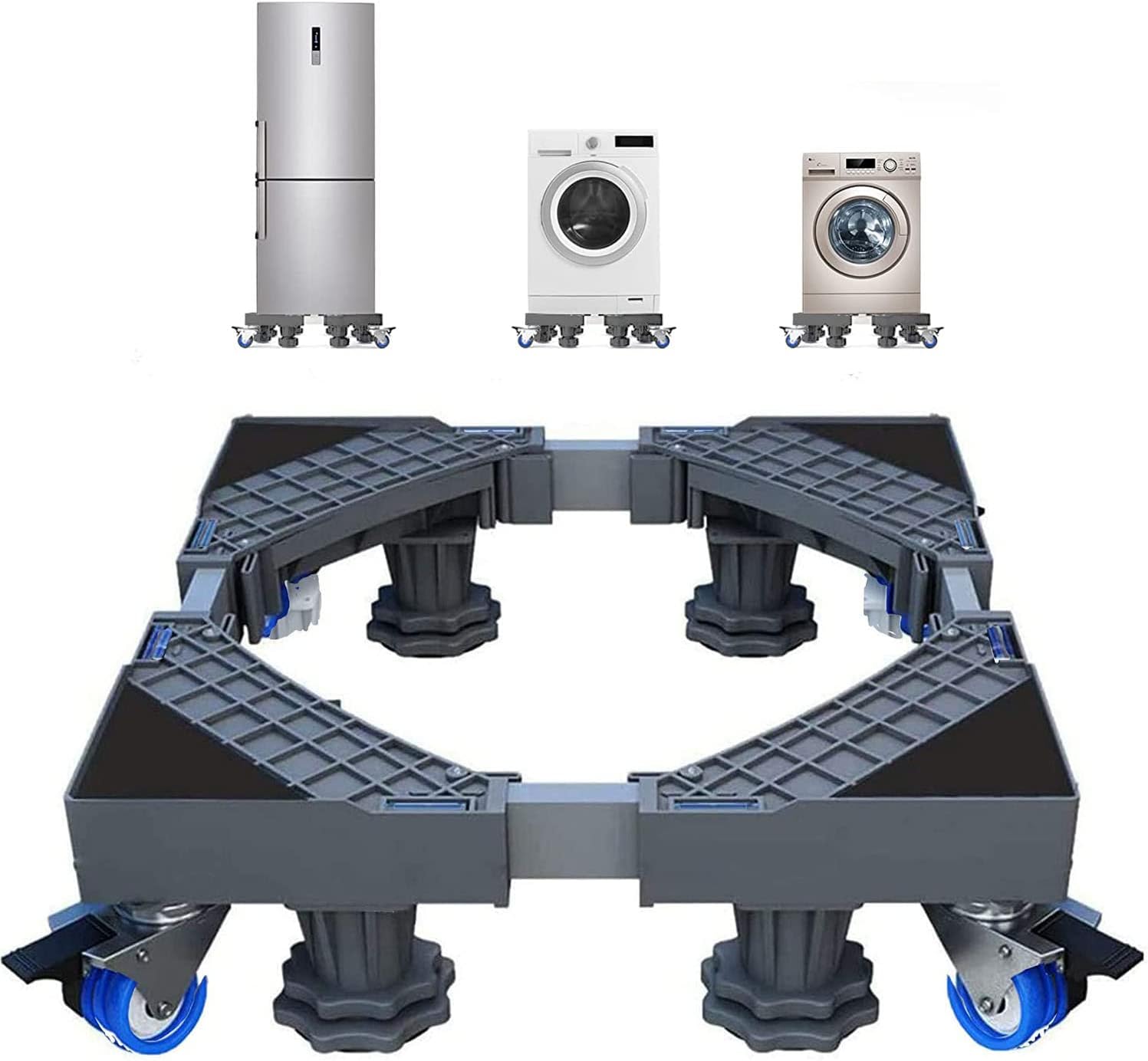 JEEWHEET Multi-functional Movable Adjustable Base Washing Machine ...