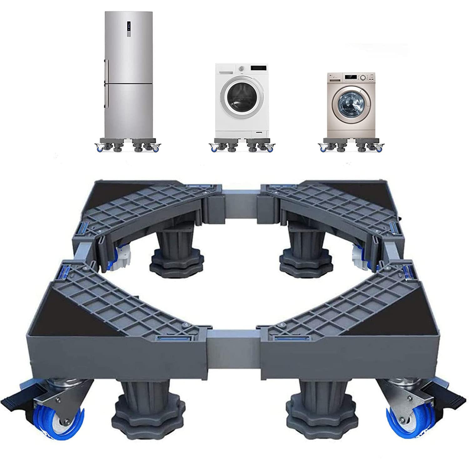 JEEWHEET Multi-functional Movable Adjustable Base Washing Machine ...