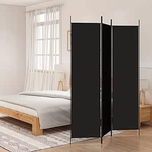 Amazon.com - 3-Panel Room Divider Black,Library Divider,Patio Privacy ...