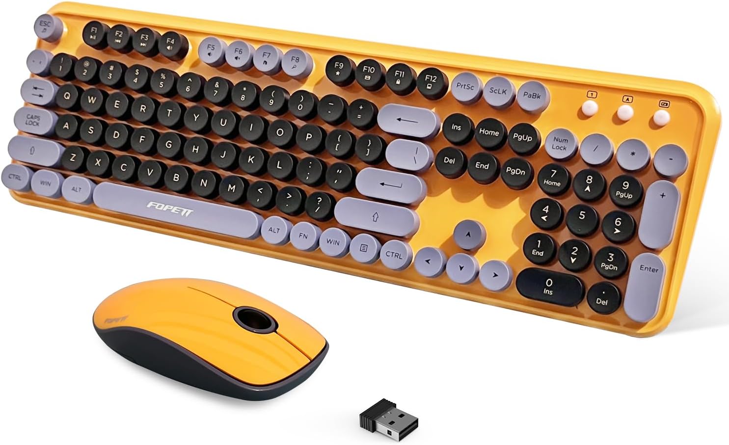 Amazon.com: FOPETT 2.4GHz Wireless Keyboard and Mouse Set with Switch ...