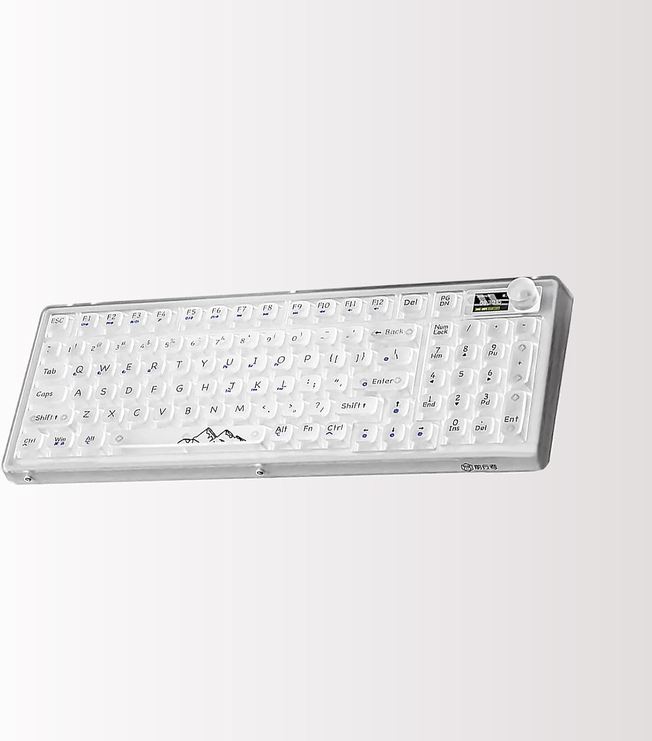 Amazon | OUSEITECH X EWEADN V99 ゲーミングキーボード メカニカル 透明キーボード 透明キーキャップ 99キー ワイヤレス ホットスワップ対応 RGBバックライト ...