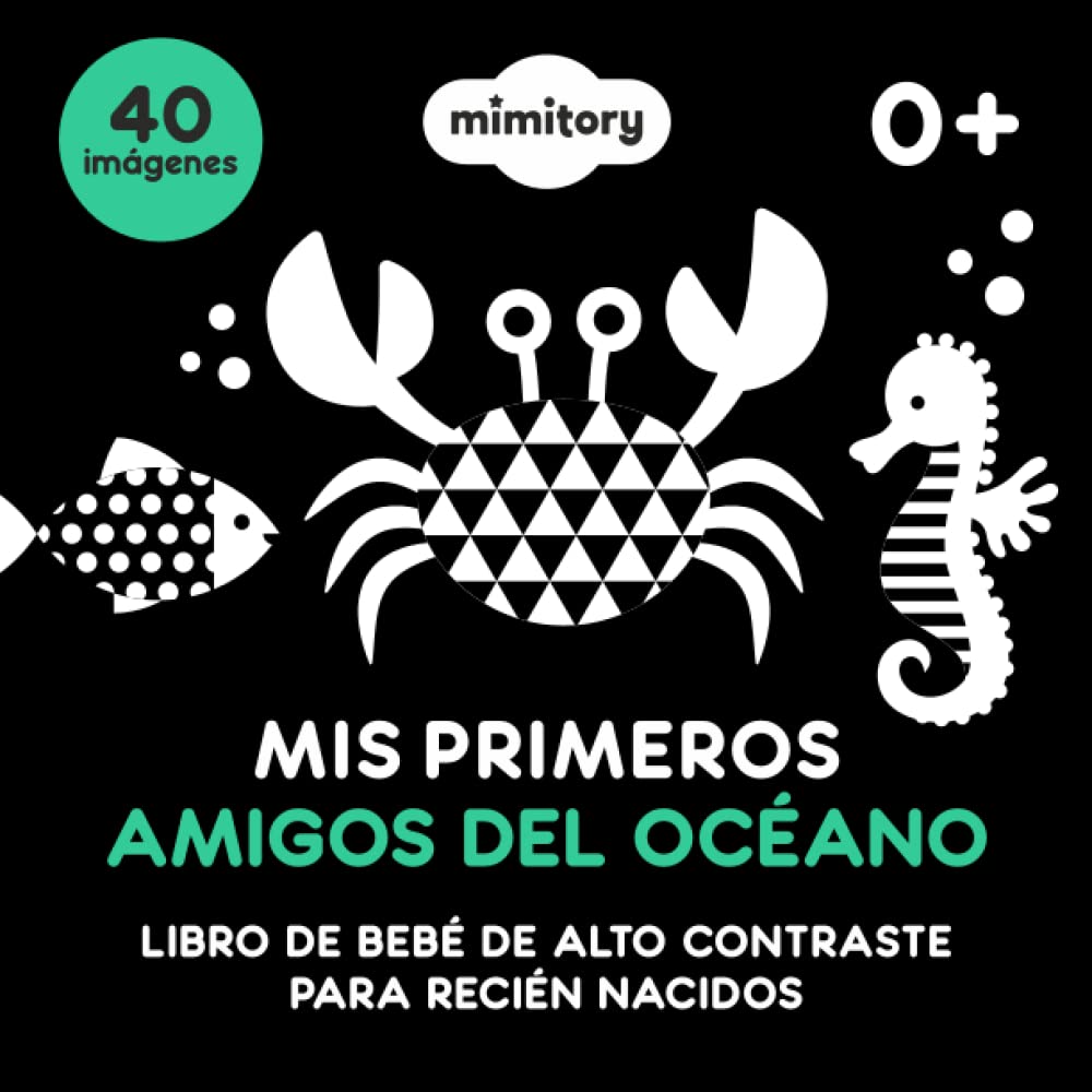 Buy Mis Primeros Amigos Del Océano. Libro de Bebé de Alto Contraste ...