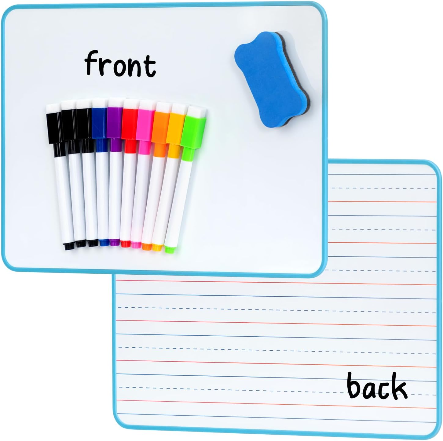DOEWORKS Magnetic Whiteboard 30 x 21cm, Mini Double Sided White Board ...