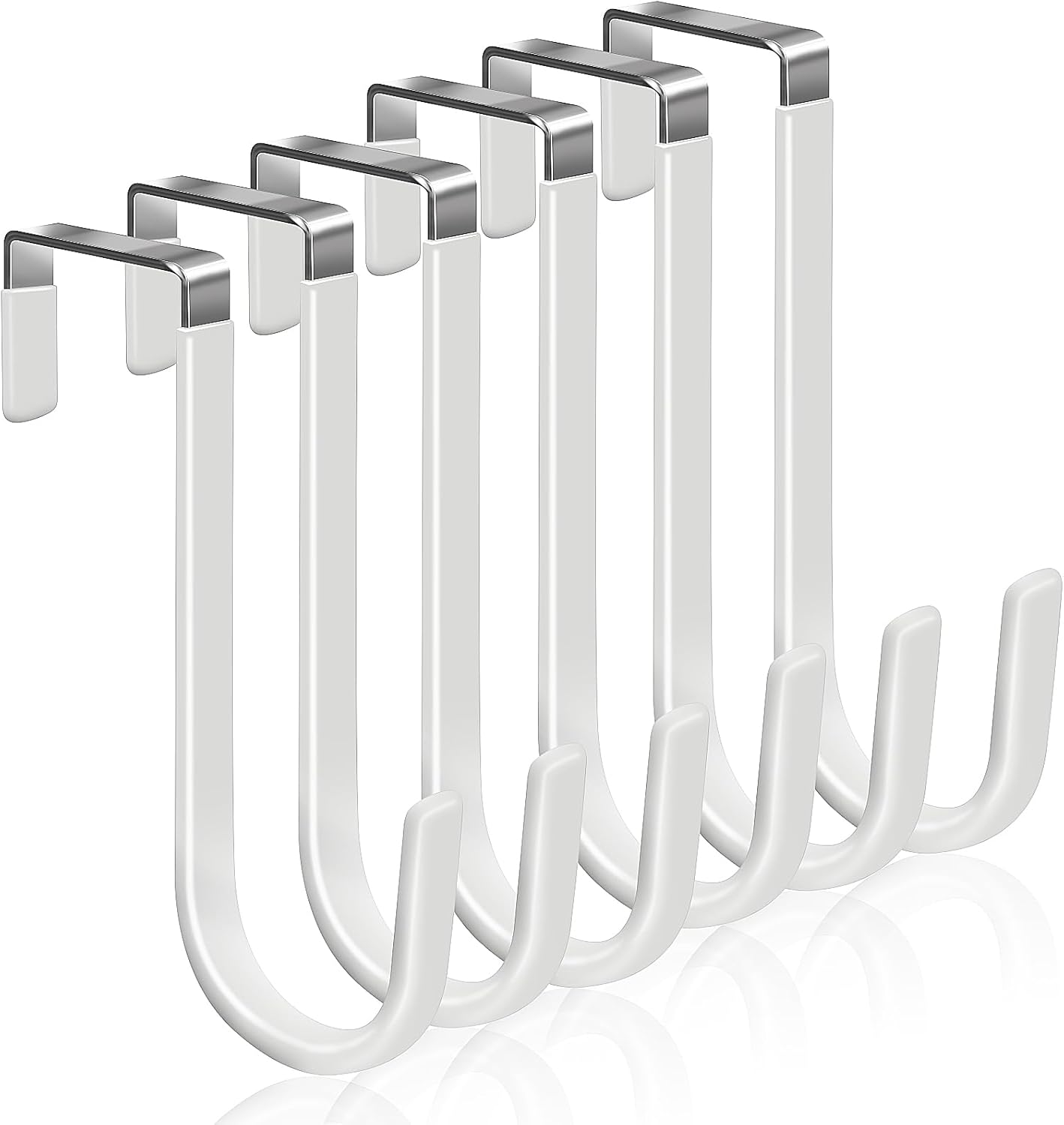 Amazon.com: Peasulin 6 Pack Over The Door Hooks, Door Hangers Hooks ...
