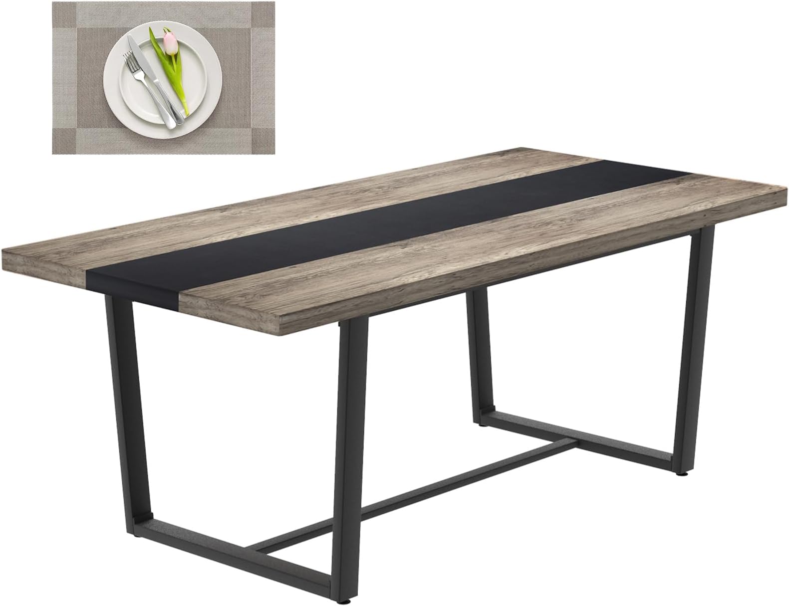 Amazon.com : Tribesigns 6FT Conference Table, 70.86L x 35.43W x 29.52H ...