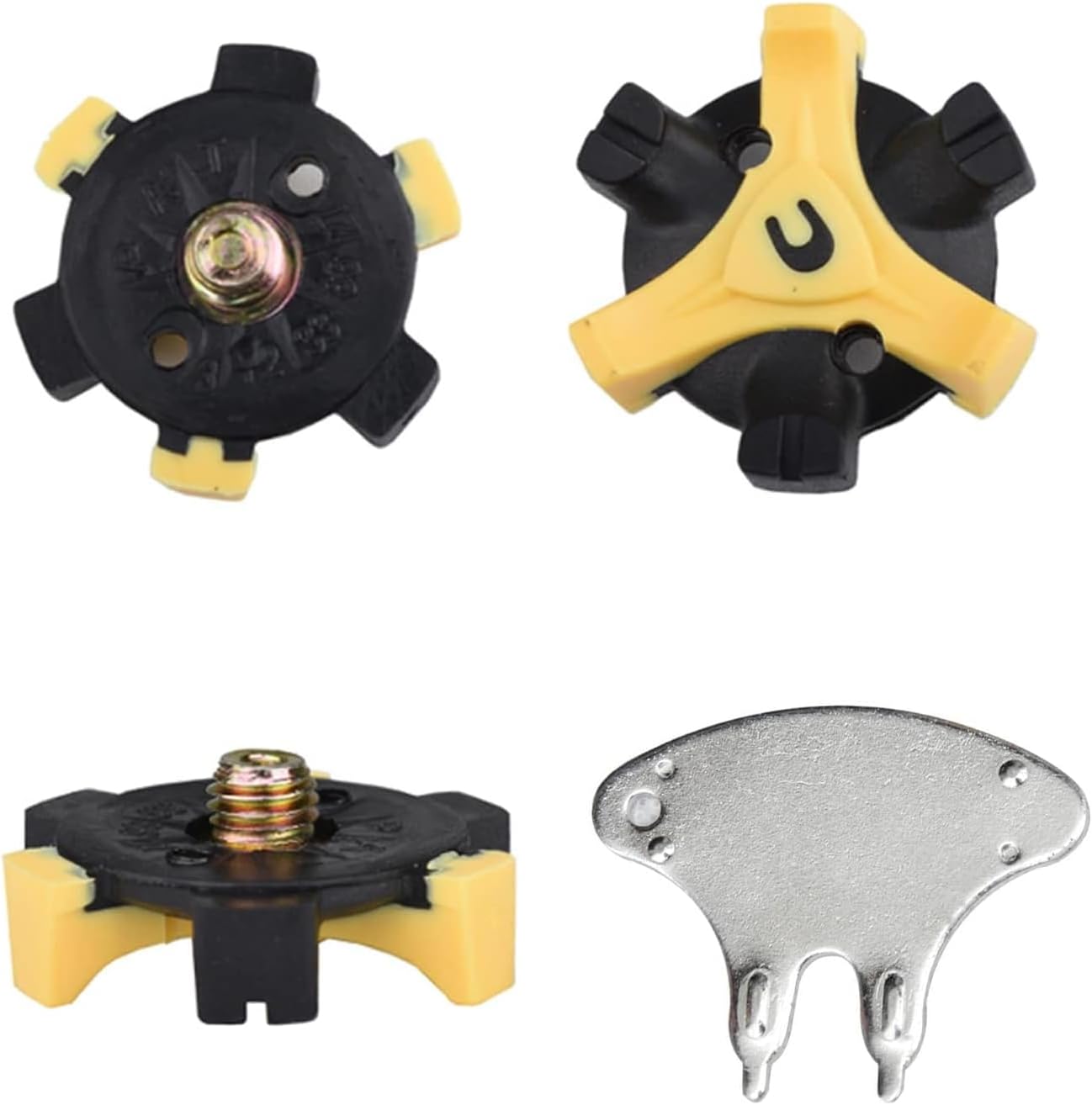 Amazon.com : 30 Count 1/4 Turn Metal Thread Screw Golf Shoe Spikes ...