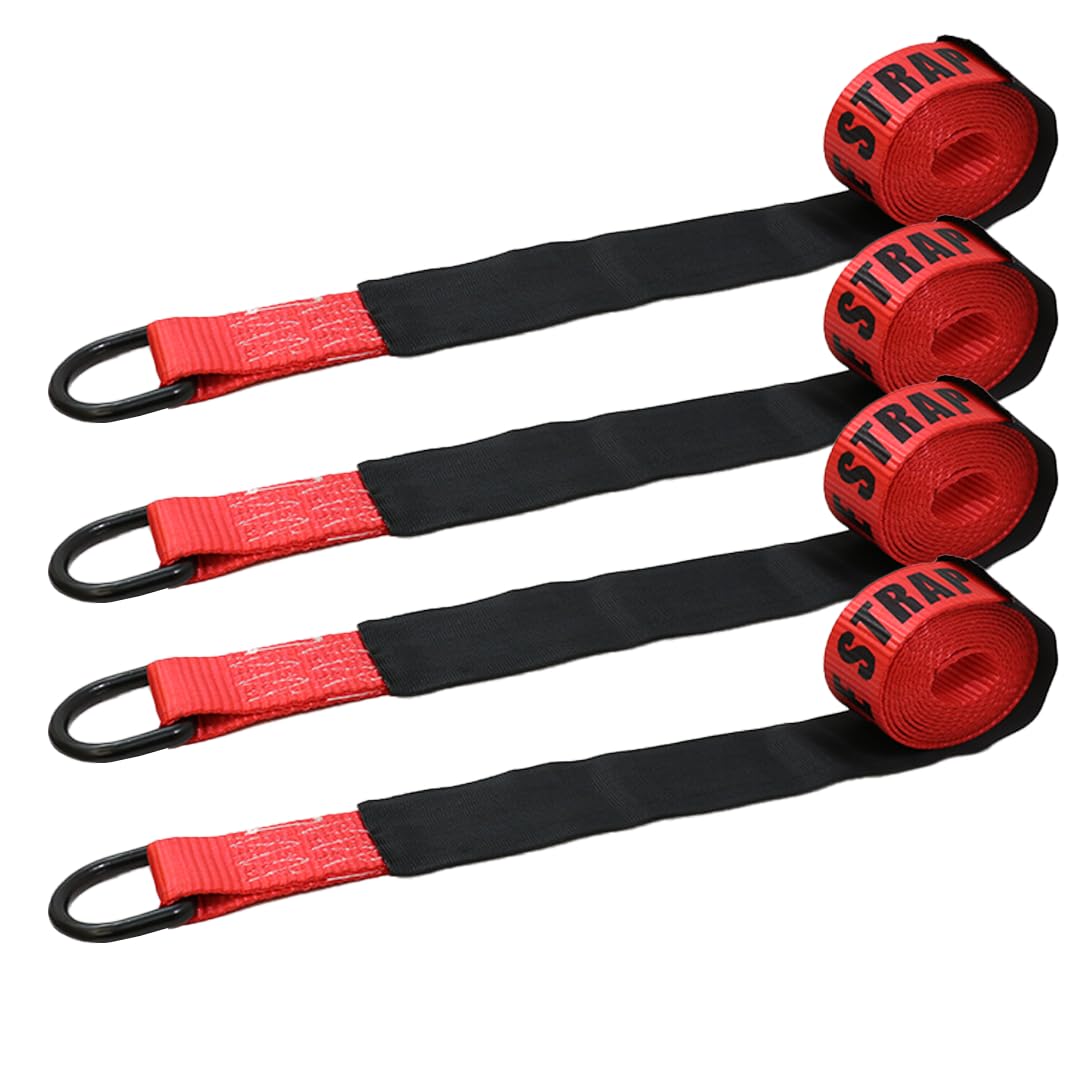 Snapklik.com : Boxer Pro 2 In X 10 FT Red Lasso Tow Strap