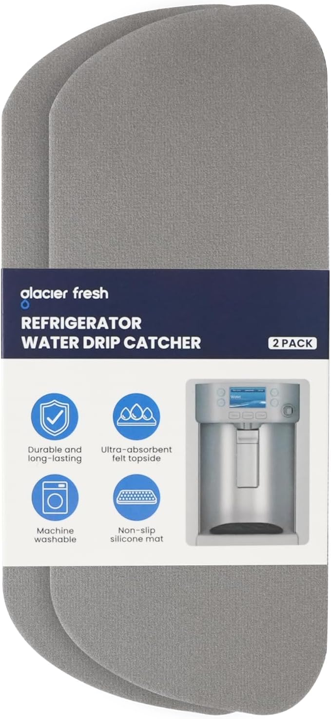 Amazon.com: GLACIER FRESH Cuttable Refrigerator Drip Catcher, Water ...