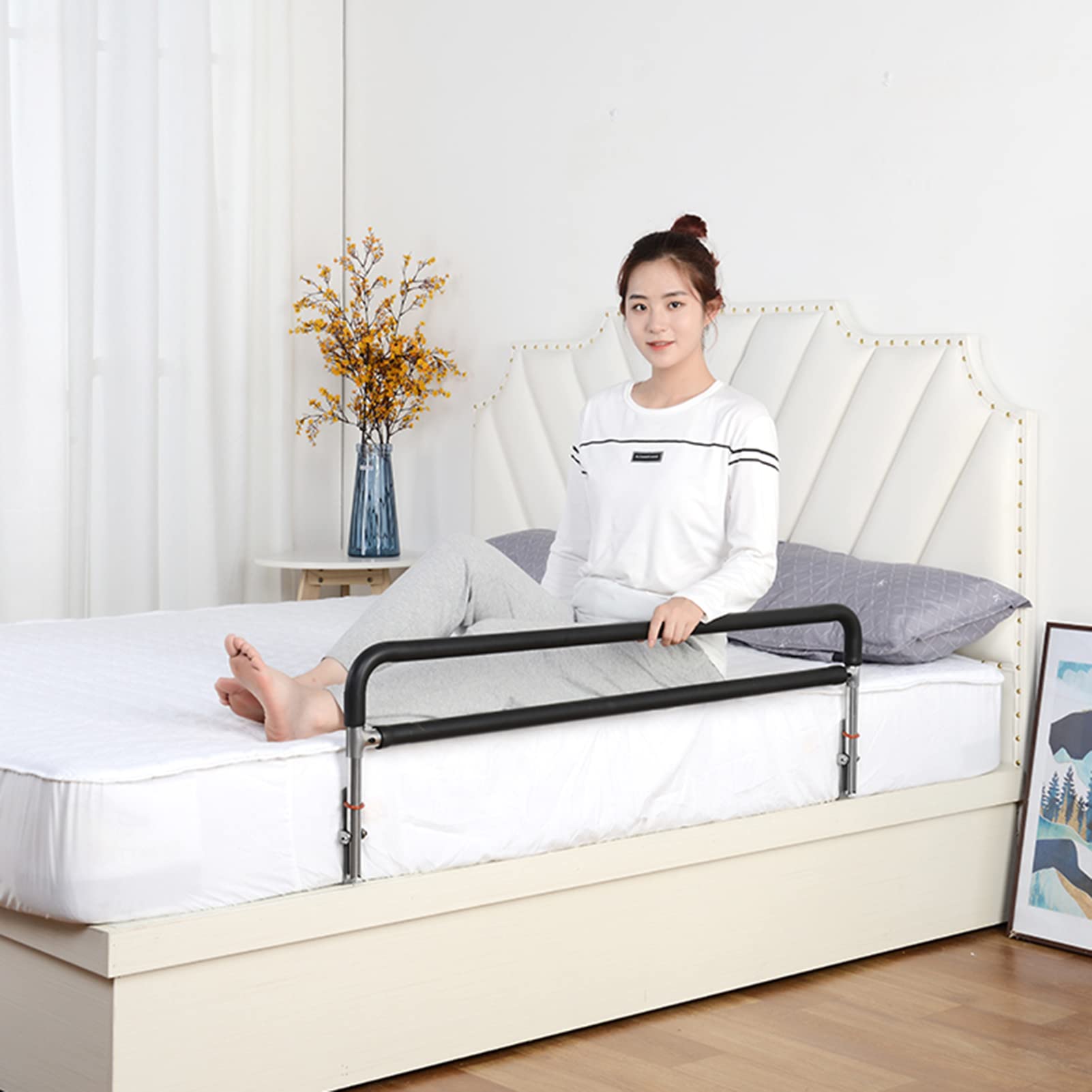 Buy Bed Rails for Seniors, Safety Rail, with Fall Prevention Guard ...