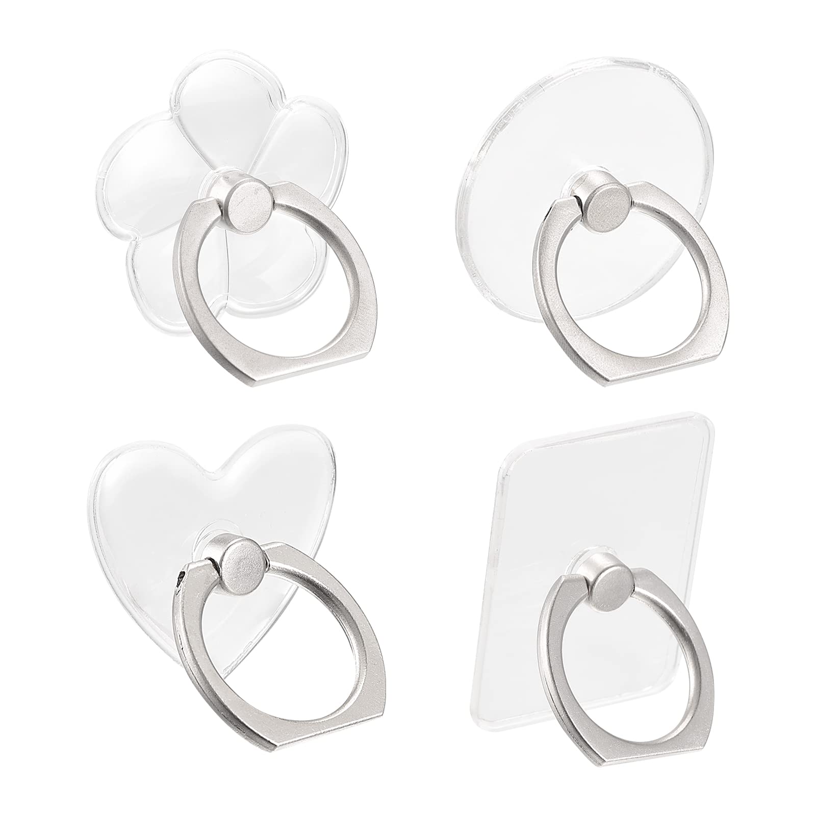 Amazon.com: uxcell Transparent Phone Ring Holders, Clear Finger Grip ...
