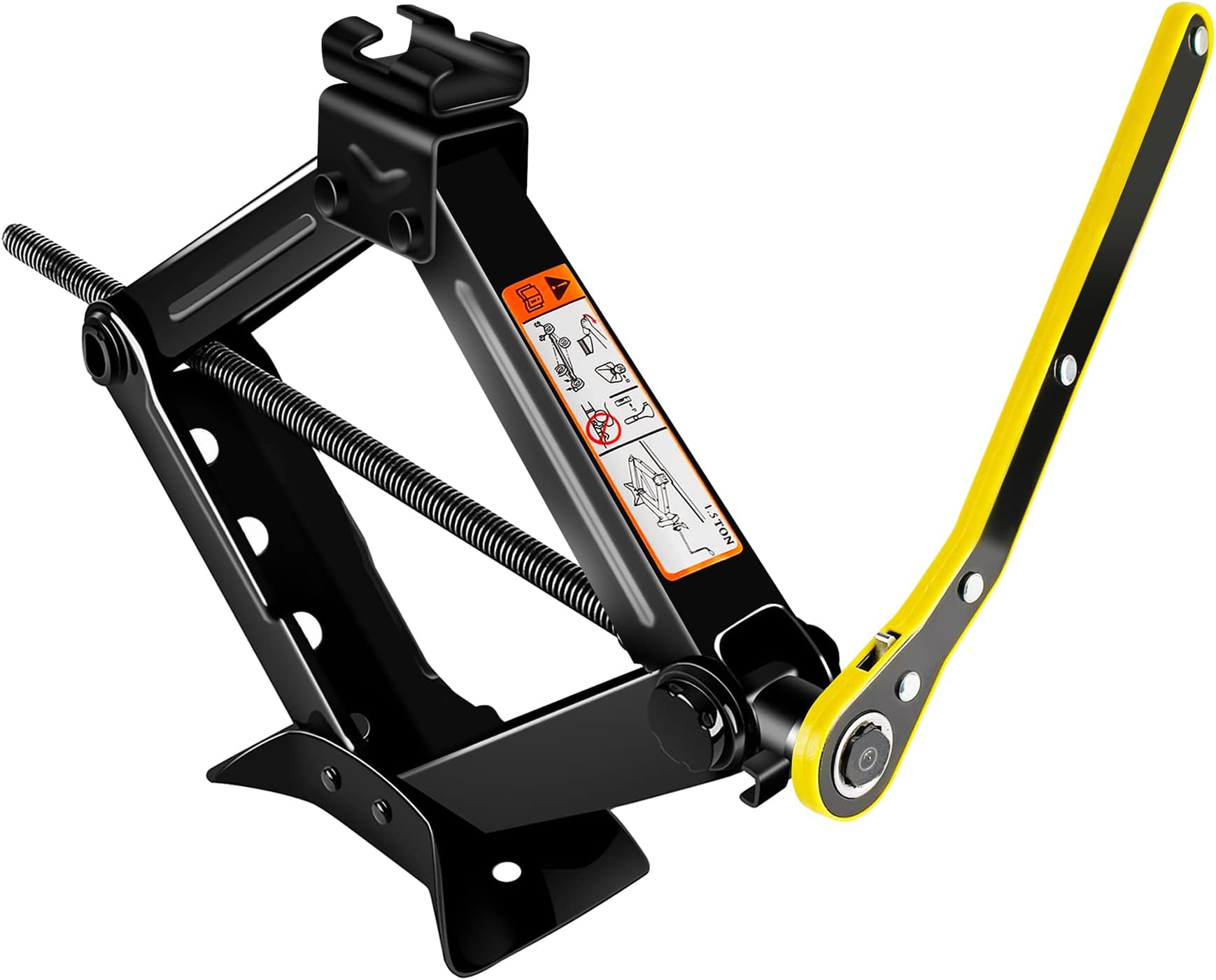 YAOBLUESEA Scissor Jack 1.5 Tonne,Heavy Duty Steel Car Lifting Scissor ...